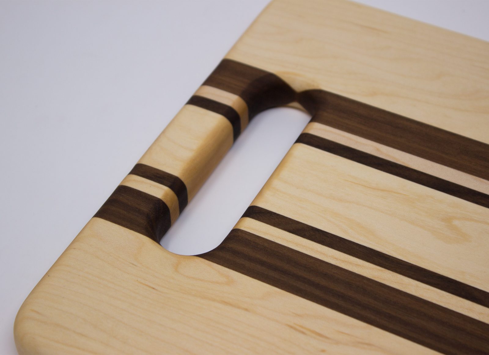 Maple and Walnut with Handle Cutting Board – Rockford Woodcrafts